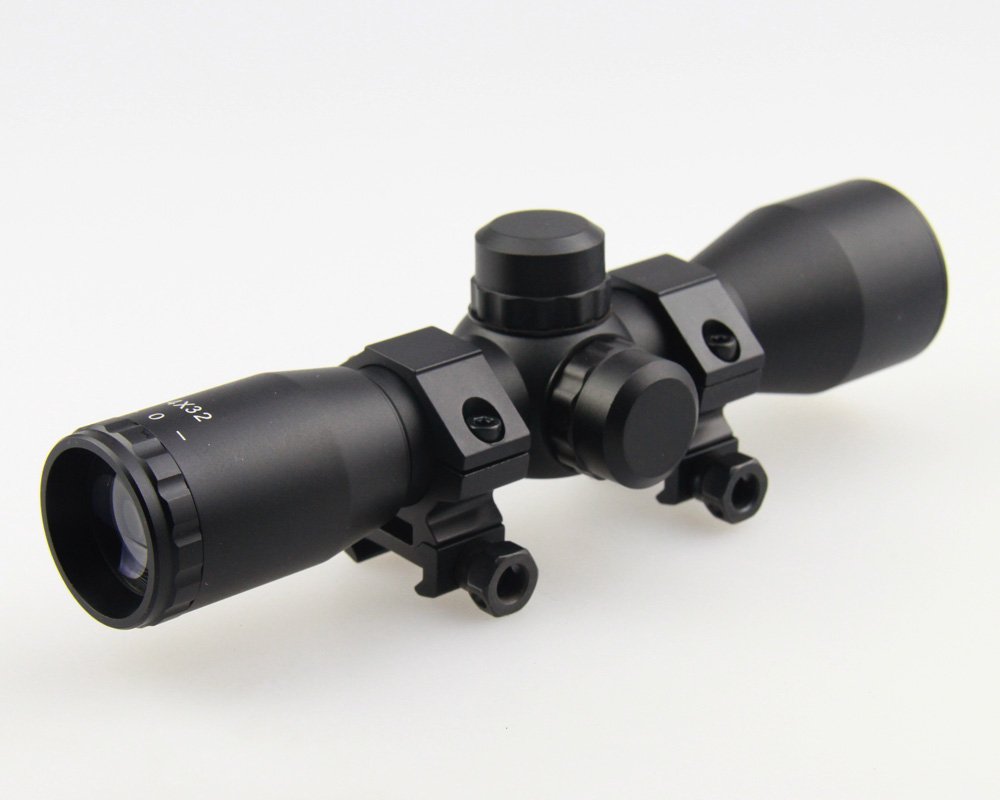 TACFUN - Tactical MIL-DOT Reticle Compact Scope/w Rings