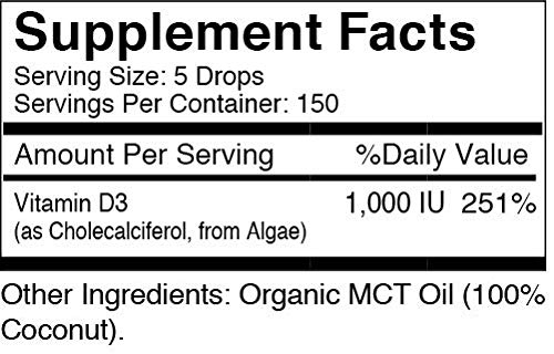 Vitamin D3 Liquid Drops, Vegan Friendly …