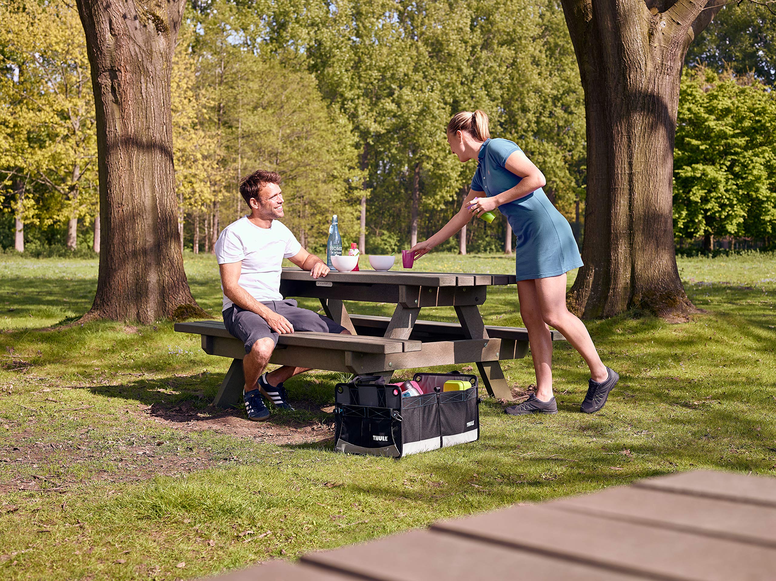 Thule Go Box Organizer - Medium size - Sturdy Trunk Organizer - Foldable - Water Resistant - Attachable Cover - Cargo Storage Accessory