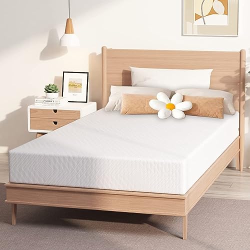 TMEOSK Queen Size Mattress, 8 inch Gel Memory Foam Mattress for a Cool Sleep & Pressure Relief, Medium Firm Feel with Motion Isolating (Queen)