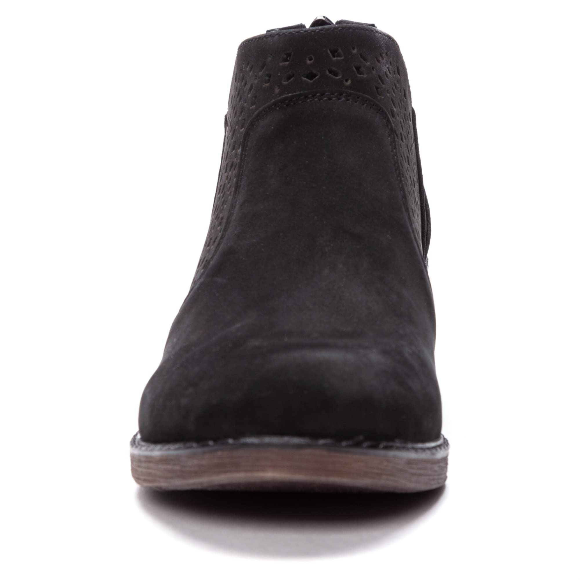 Women's Propet Remy Ankle Bootie Black Nubuck 8.5 W