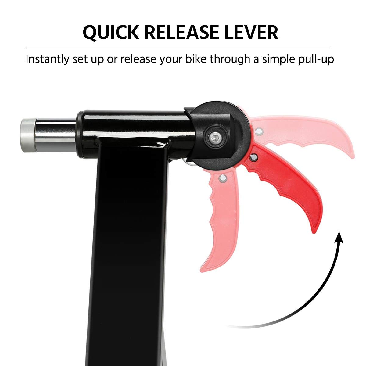 Topeakmart Magnetic Bike Trainer Stand Portable Bicycle Exercise Training Foldable Indoor Cycling Trainer w/Quick Release & Front Wheel Riser Block