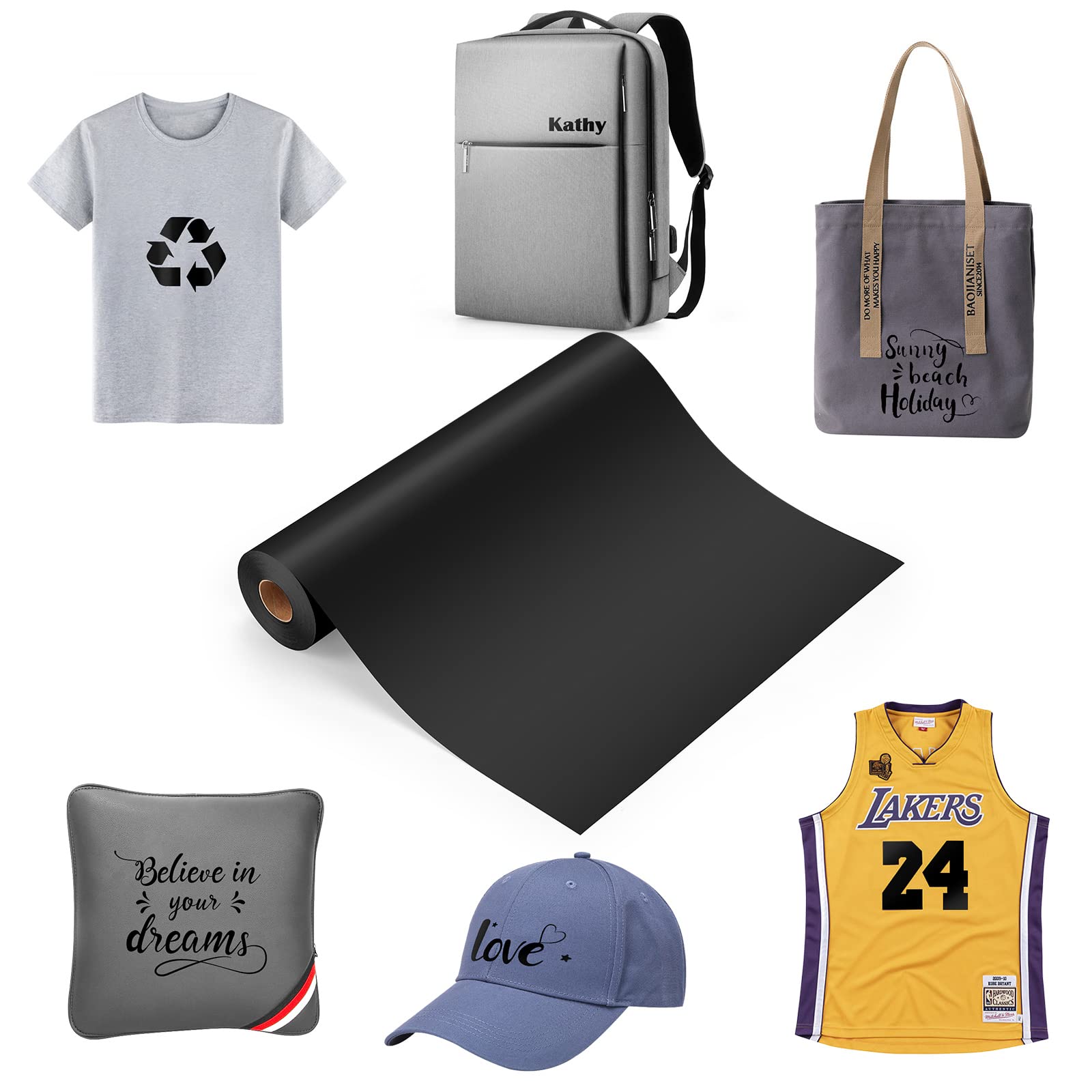 White HTV Heat Transfer Vinyl Roll 12" x 13.3ft