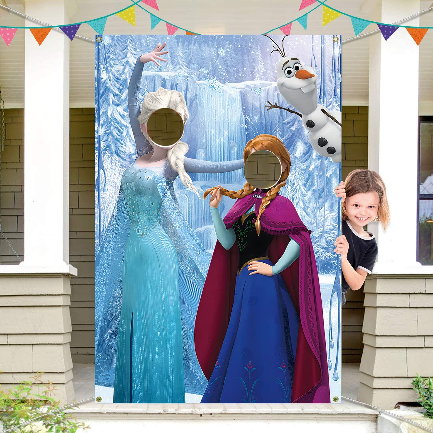 USERTEN Princess Backdrop 5x3.3ft Princess Photography Background Banner 150x100cm Polyester Girl Birthday Princess Theme Party Decoration Supplies Baby Shower Photo Studio Booth Props