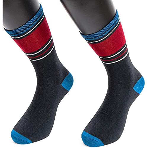Zodaca Retro Striped Crew Ankle Socks for Women (7 Pairs)