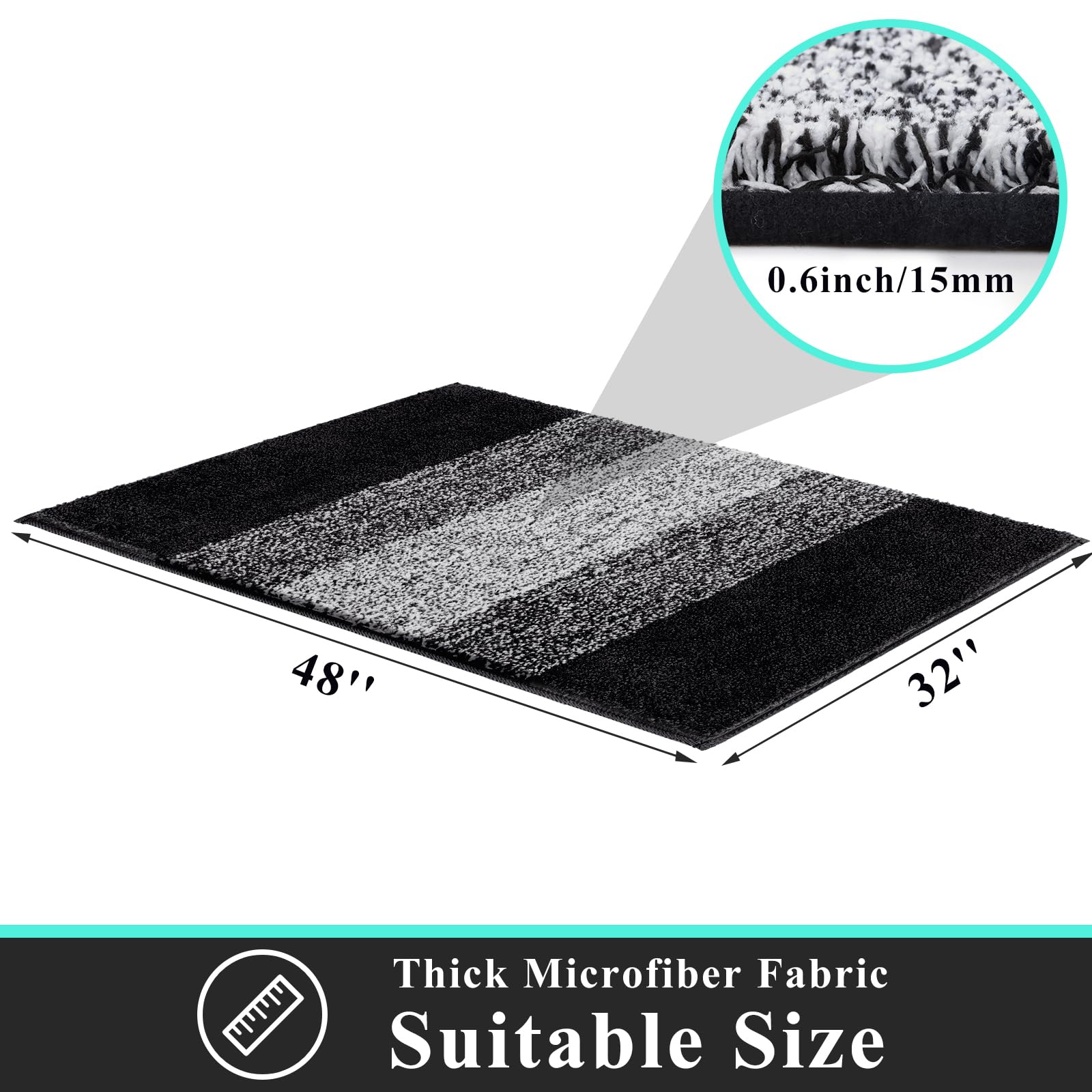 Vaukki Indoor Doormat Entryway Door Rug, Non Slip Absorbent Mud Trapper Mat Inside Floor Mat, Washable Small Door Carpet for Entryway (32''x48'', Red)