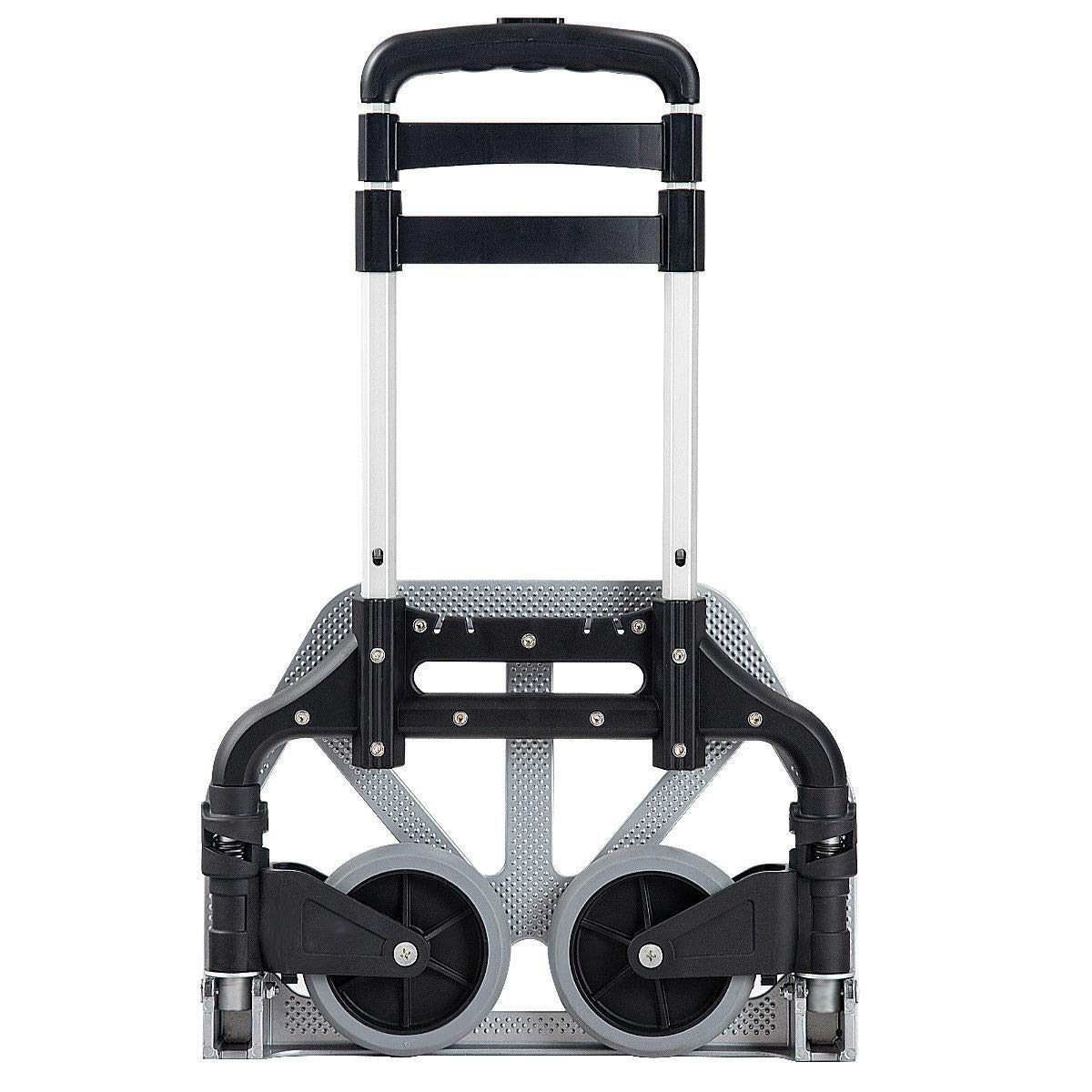 TimmyHouse Capacity 176 Lb Folding Hand Truck Cart Dolly Push Pull Box Moving Lightweight