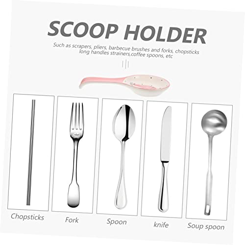 Zerodeko 3pcs ceramic spoon holder cooking spoon holder kitchen utensil holder for countertop counter spoon holder cutlery rest porcelain ladle holders soup ceramics cutlery rack storage