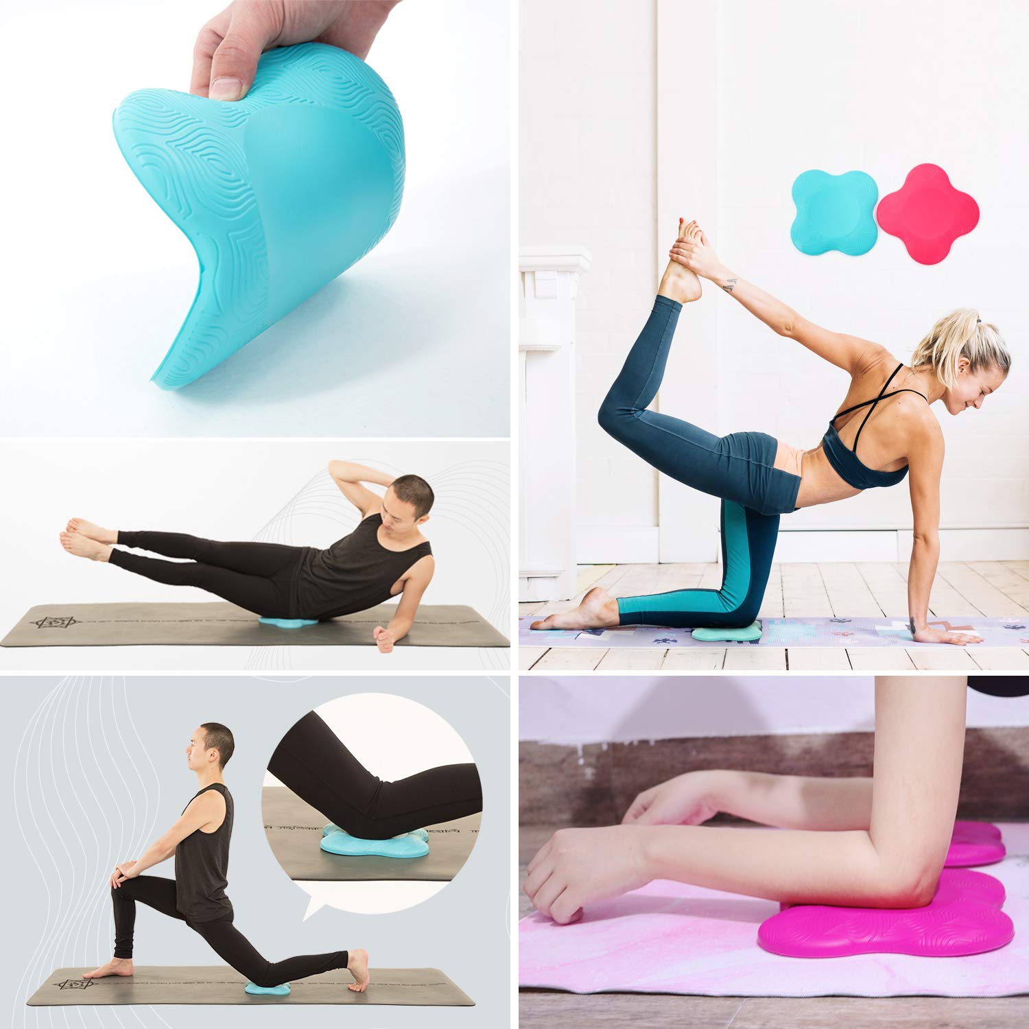 Yoga Knee Pad Support for Yoga and Pilates Excercise, Cushion for Knees,Elbow and Head( 2 packs)