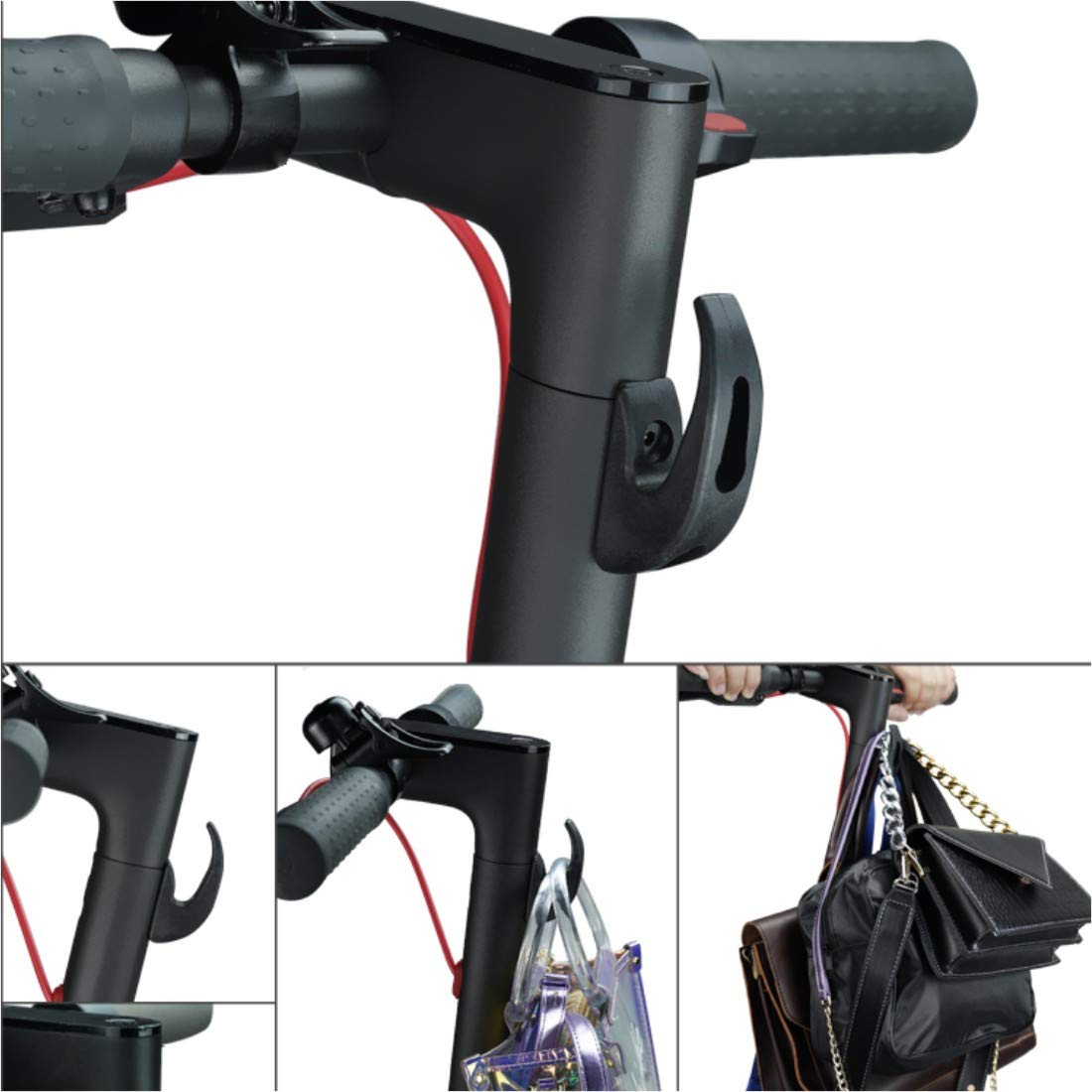 Tinke Electric Scooter Front Claw Hanger Plastic Carrying Hook Storage Bag Hook Compatible for Xiaomi M365/Pro 1S