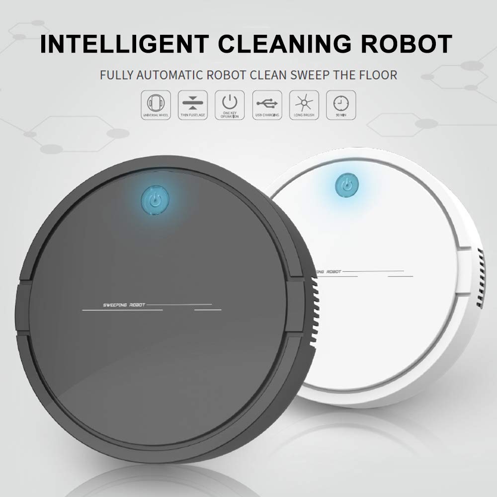 XINJIA Robot Vacuum Cleaner,Automatic Rechargeable Smart Clean Sweeping Robot,Intelligent Sweeper,Automatic Smart Robot Vacuum Cleaner Mop for Floor Carpet Pet Dog Hair