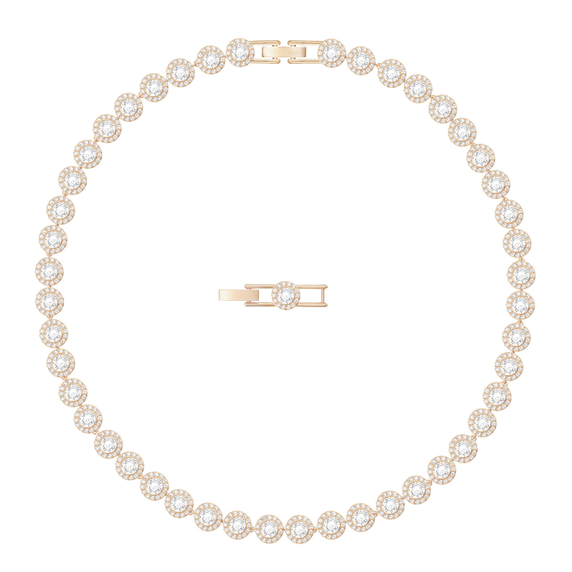 Swarovski Una Angelic All-Around Choker Necklace, Clear Swarovski Crystals and Matching Crystal Pavé with a Rose-Gold Tone Finish Setting