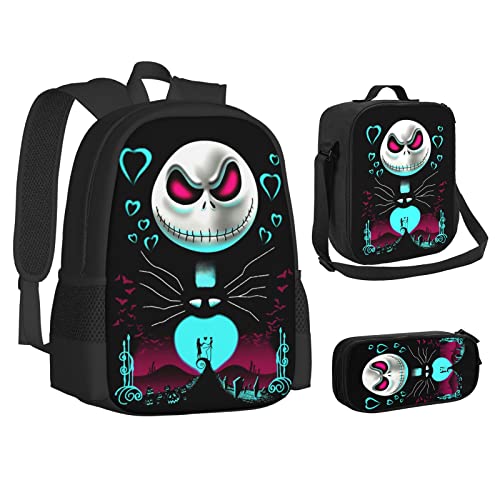 UINTA Backpack 3 Piece Set School Bag Bookbag with Lunch Box And Pencil Case Set for Boys Girls