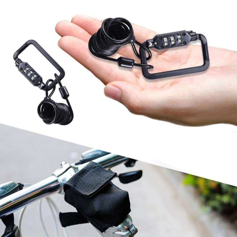 ZMYDZ Bicycle Lock Bicycle Lock Password Device Anti-Theft Durable Number Long Spring Wire Motorcycle Riding Accessories Bike Lock