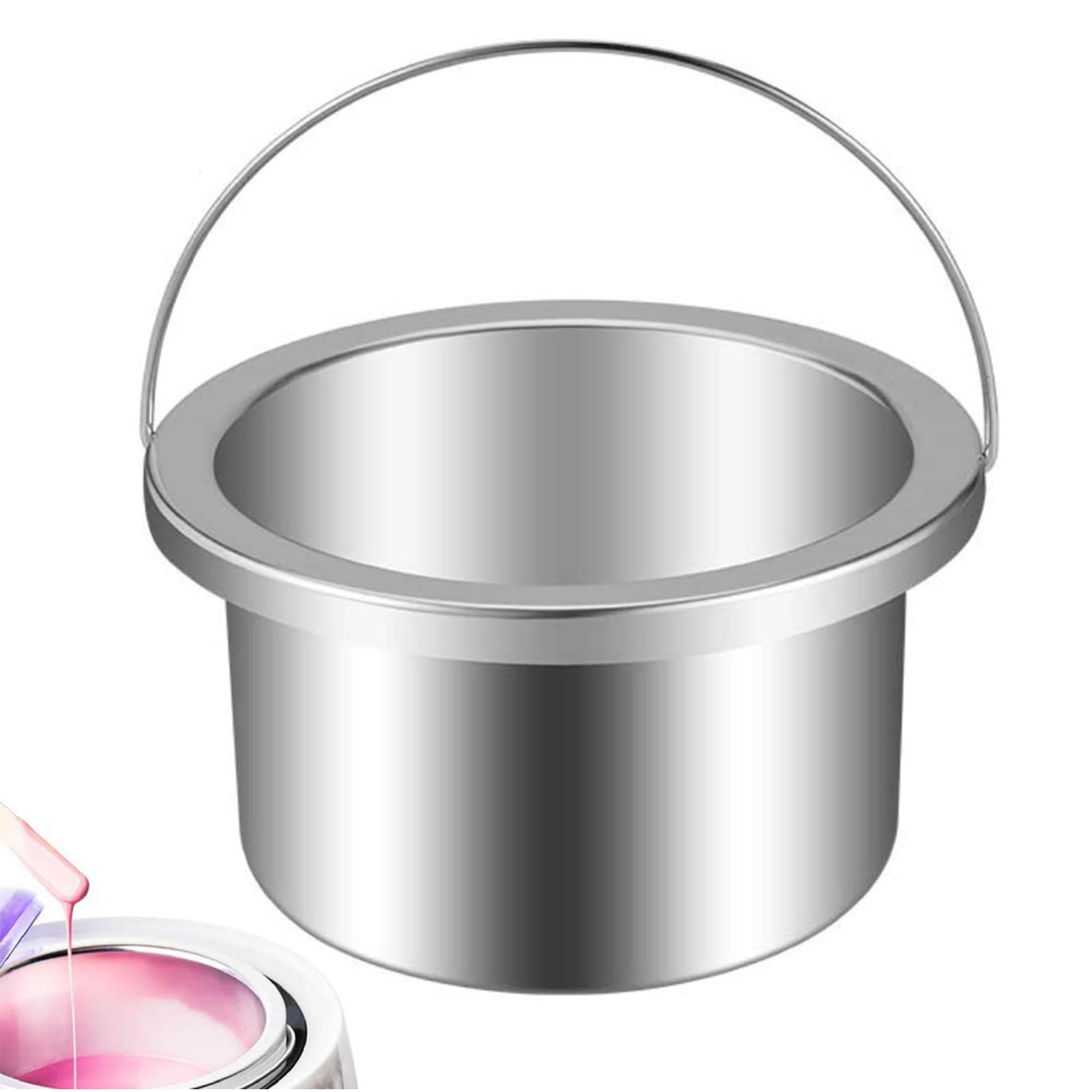 Wax Warmer Inner Pot for Waxing Bowl,Wax Machine Replacement melting Pot for 500 cc 14 oz Hair Remover Machine,Ear Wax Removal Wax Beads Candle Wax