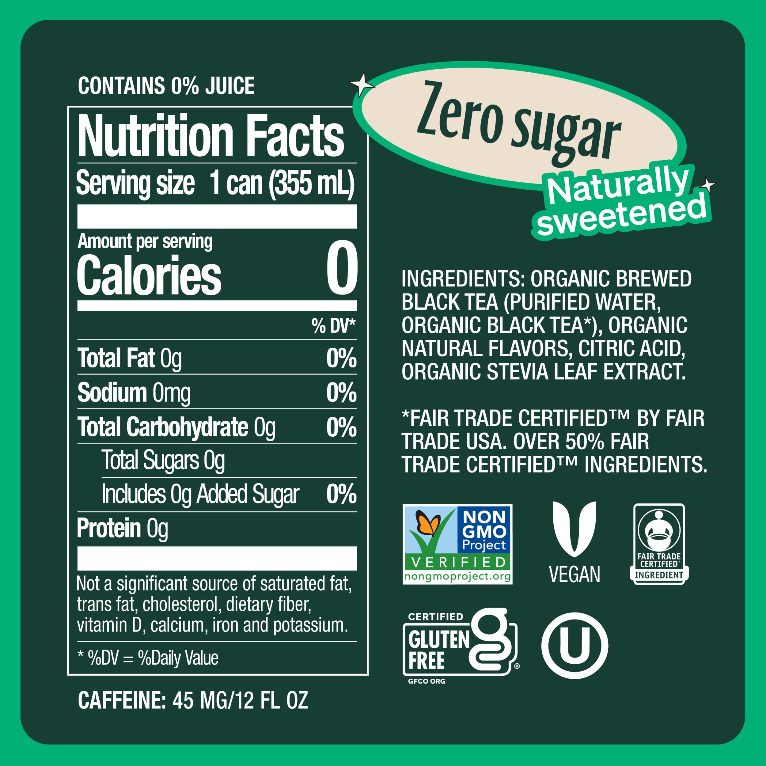 Zevia Organic Sugar Free Iced Tea, Earl Grey Tea Blood Orange, 12 Fl Oz (Pack of 12)