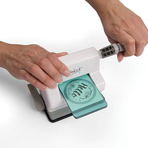 Sizzix Sidekick Starter Kit 661770 Portable Manual Die Cutting & Embossing Machine for Arts & Crafts, Scrapbooking & Cardmaking, 6.35 cm Opening, 2.5" Opening, White