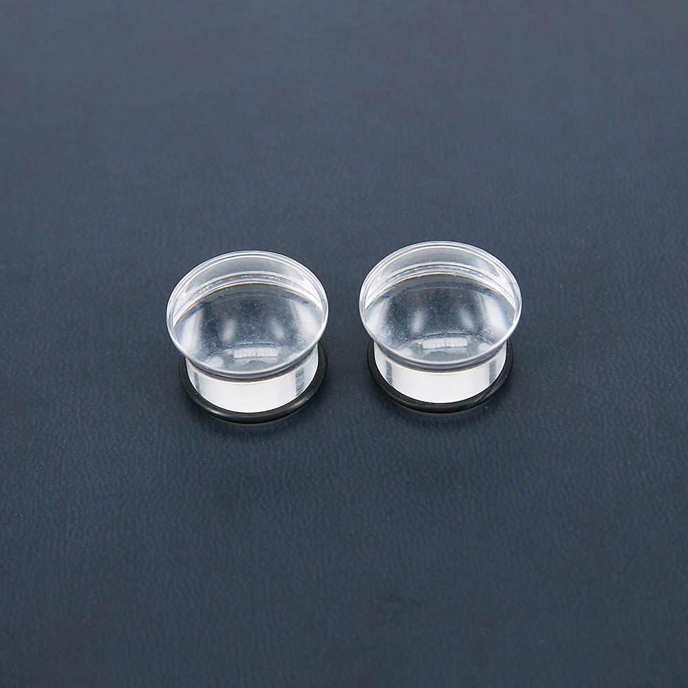 ZS Set of 3 Pairs Single Flare Acrylic Ear Plugs Tunnel Expander Piercing Ear Gauges with O-Ring (Gauge=3/4"(20mm))