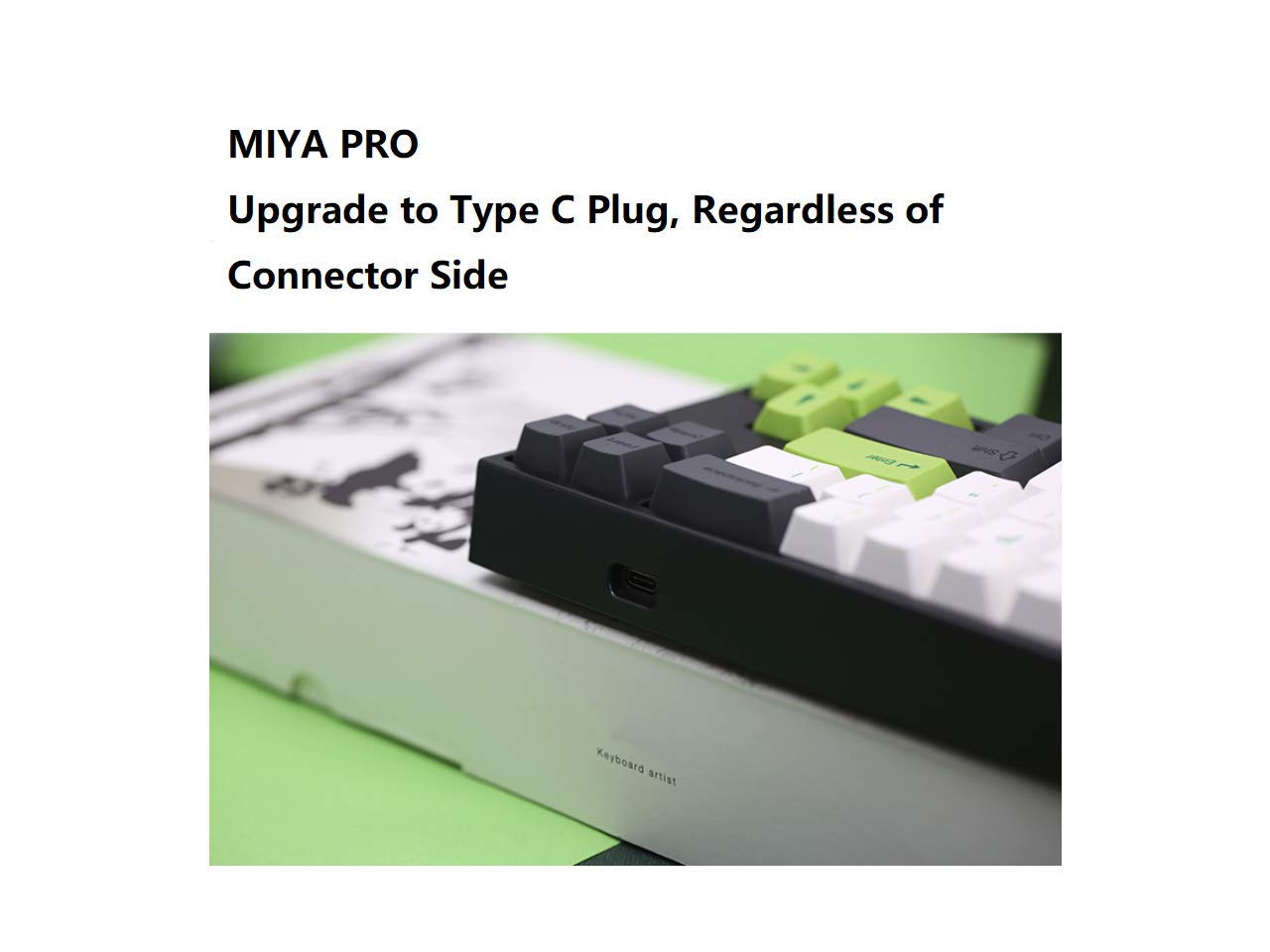 Varmilo Ergonomic Design,Cool Exterior White Backlit 68 Keys Type-C Cable Detachable Cherry Red Mechanical Gaming Keyboard for Office and Game, PBT Keycaps - Miya PRO Panda Verison