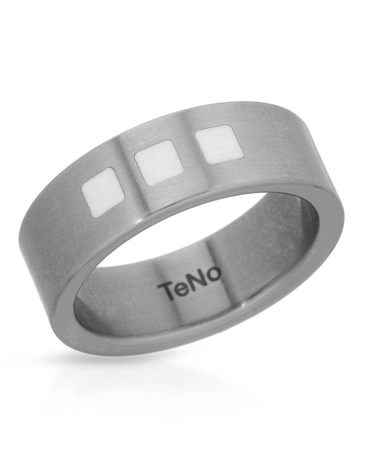 TeNo Stainless Steel Band Ring. Ring Size 6.