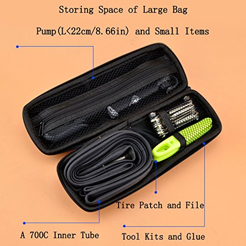 ZZ Lighting Bicycle Zip Case Tool Bag Mountain Bike Repair Kit Waterproof Capsule Box for Water Bottle Cage Large