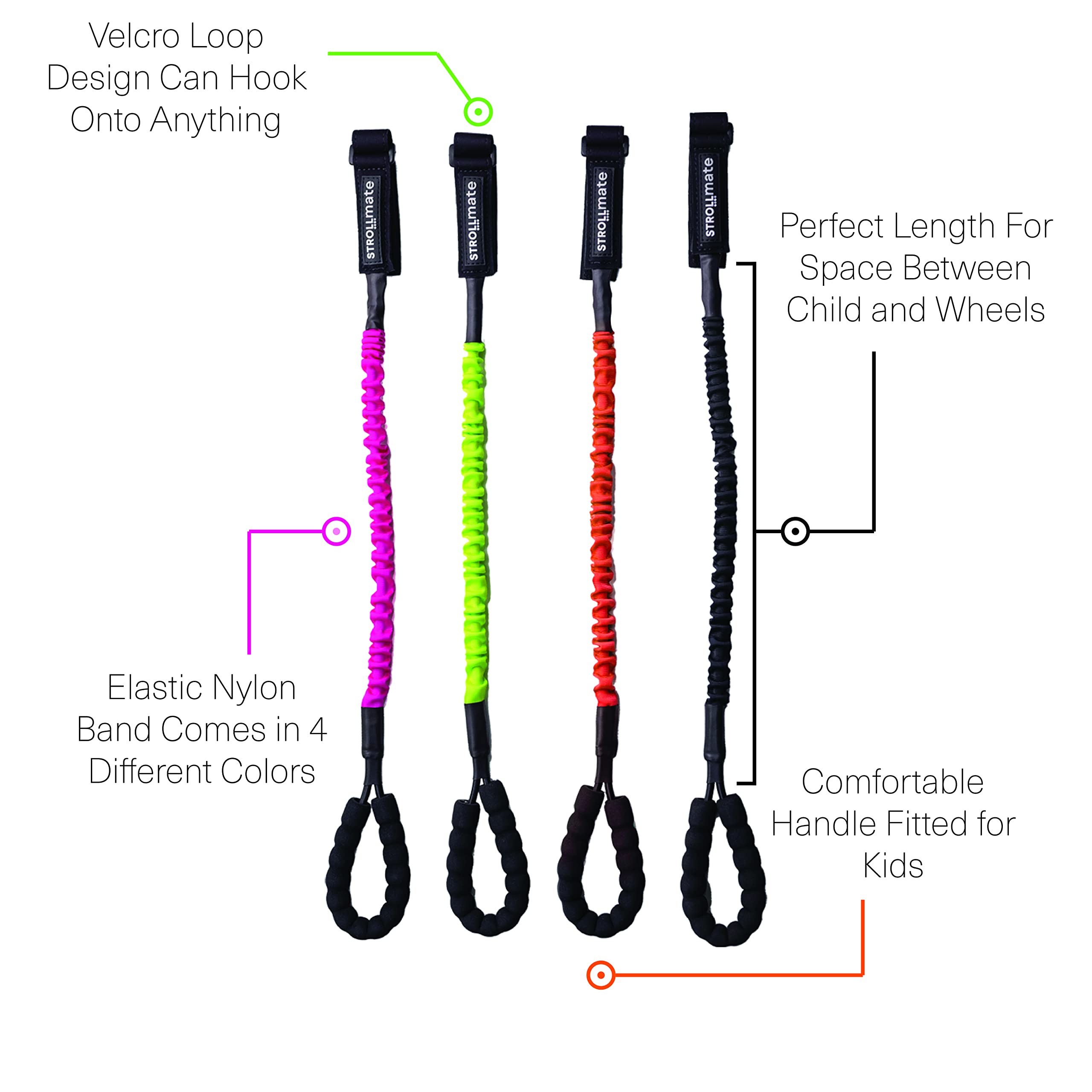 Stroller Handle | Leash Alternative | Child Lead Accessory for Strollers, Wagons, Backpacks | Close Proximity Safety Tether for Toddlers | Comfy Handle Designed to Let Children Stay Close