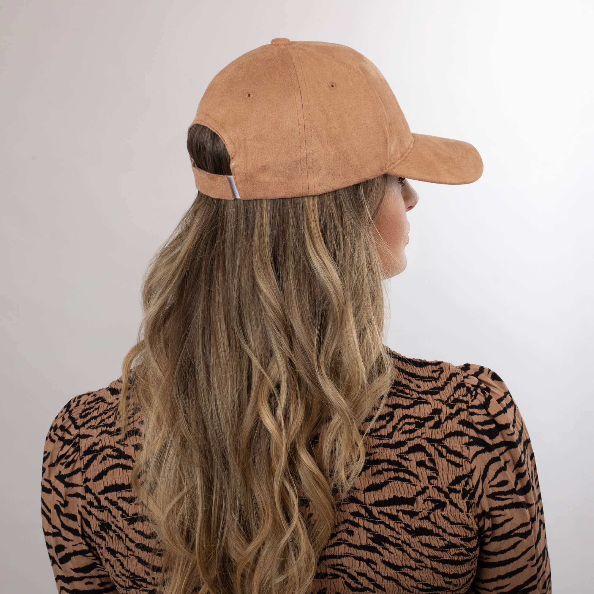 Somewhere Haute Unisex One Size Fits Most Fashion Trend Fabric Adjustable Baseball Cap … (Black Suede)