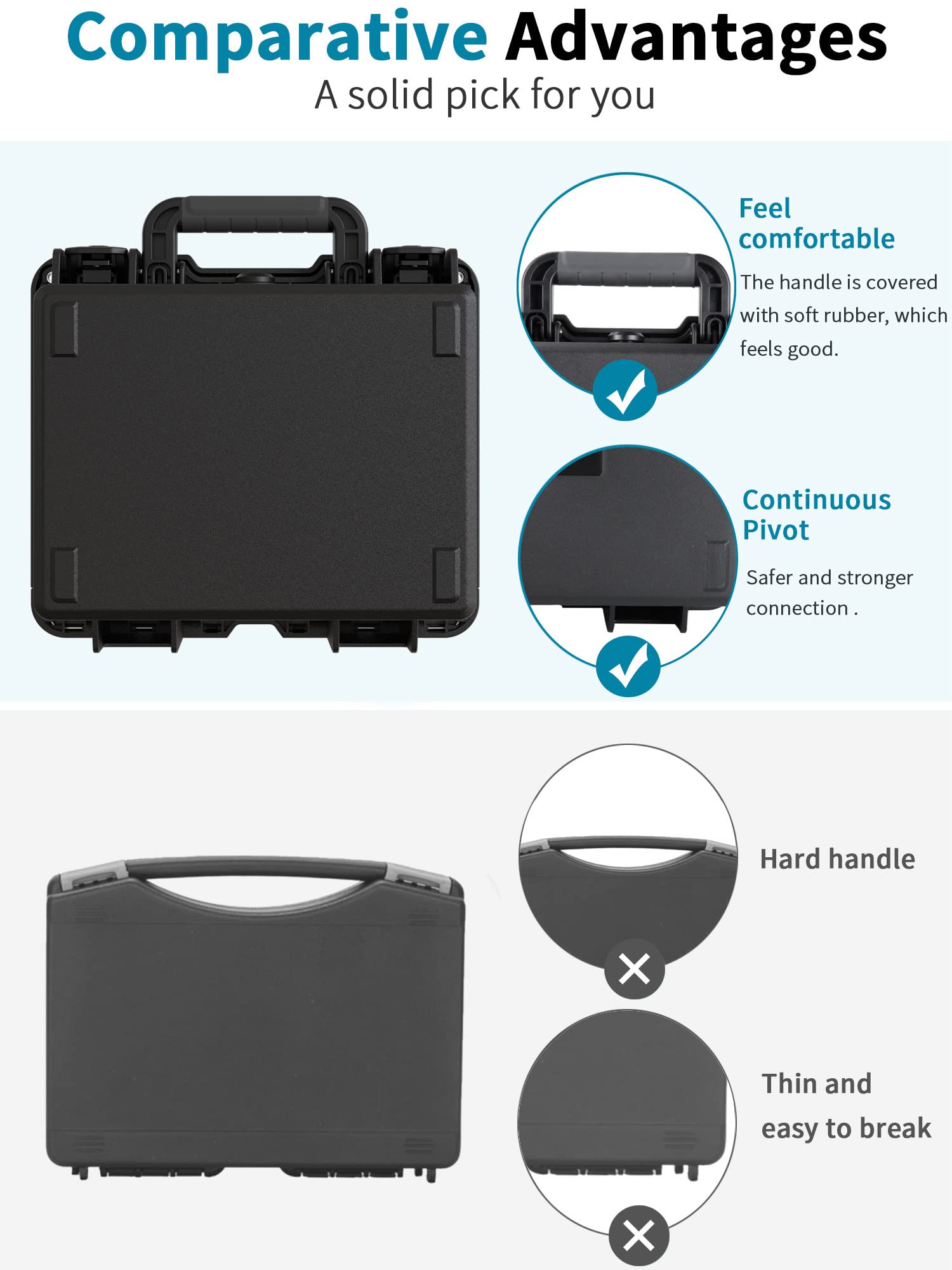 VR Headset Carrying Case for Oculus Quest 2 Fits All Elite Strap, Hard Case Protect Oculus Quest Accessories, Storage Bag Suitable for Home Storage and Travel