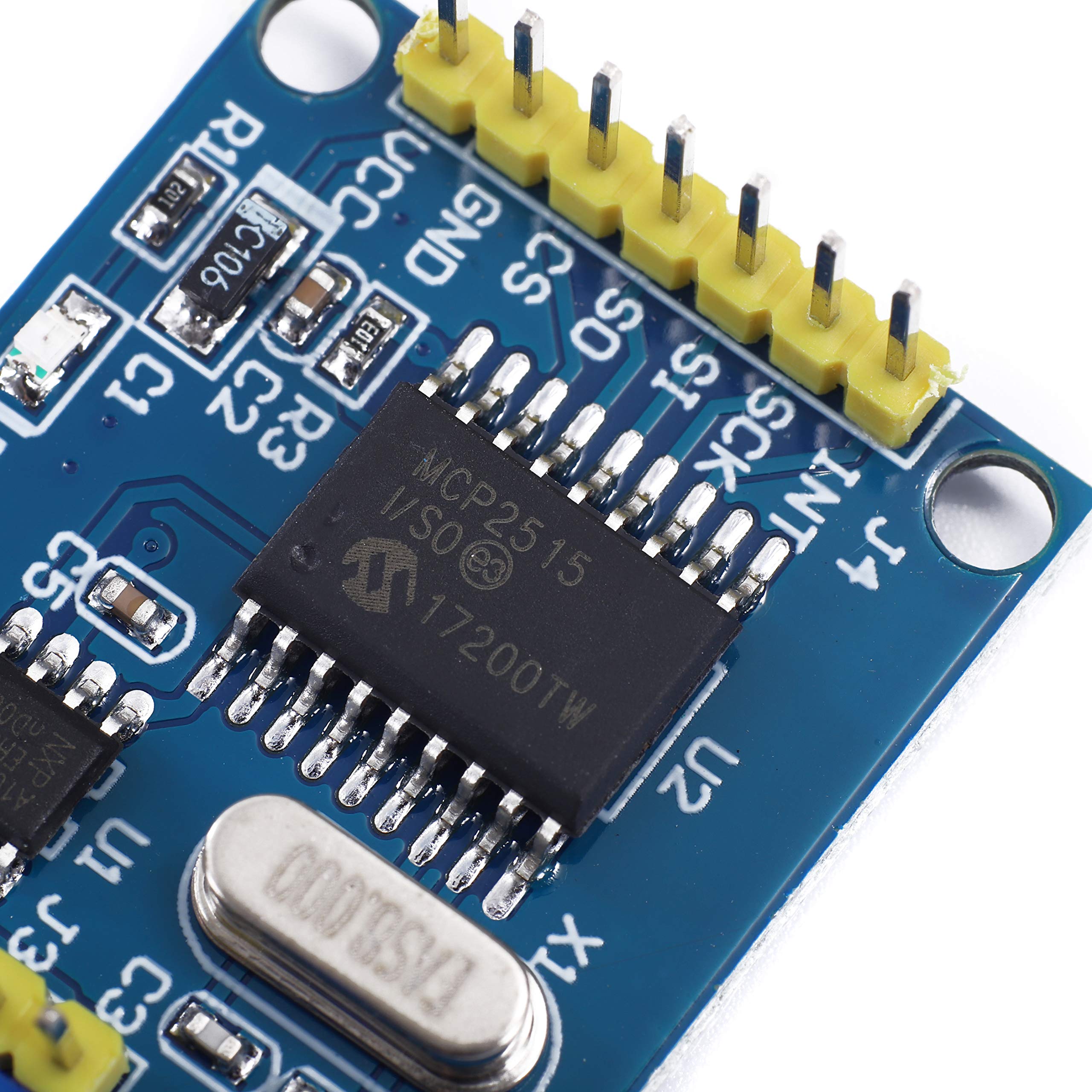 Teyleten Robot MCP2515 CAN Bus Board Module TJA1050 Receiver SPI for Arduino 51 MCU ARM (3PCS)