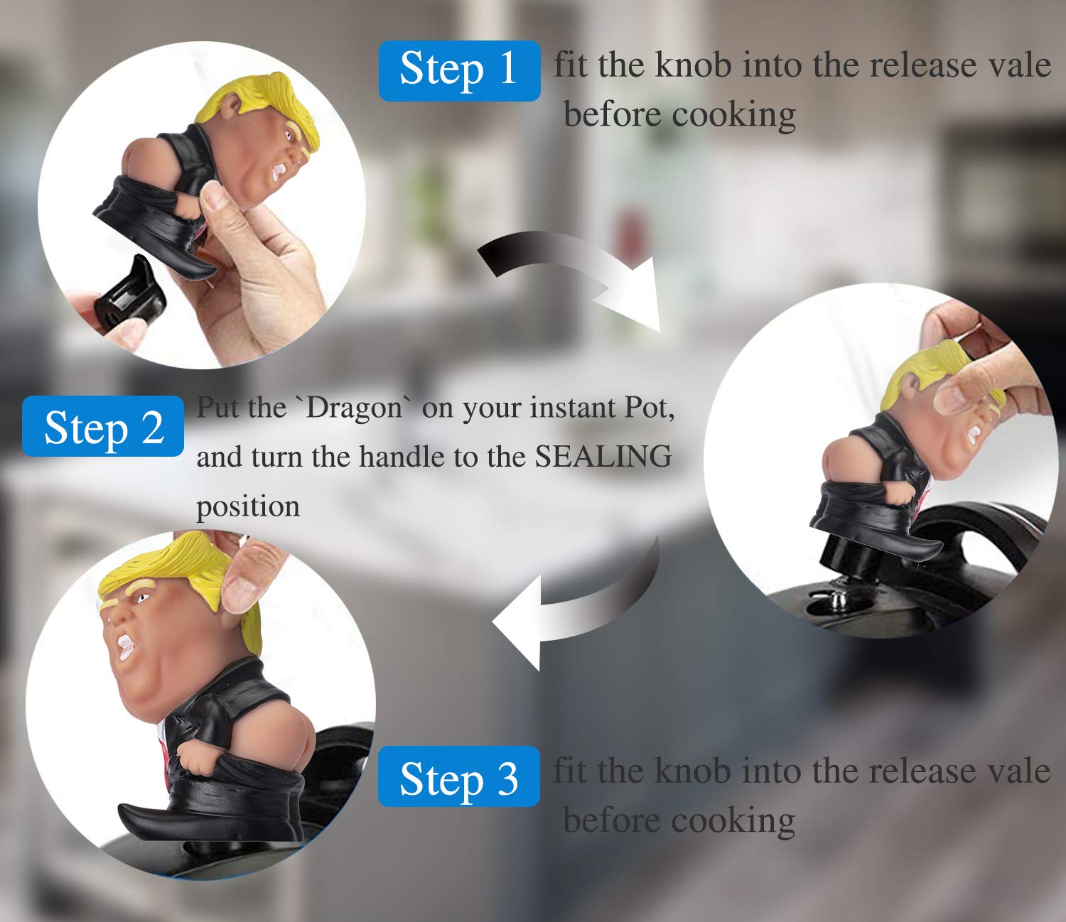 Yolococa Steam Release Diverter For Instant pot Cupboards/Cabinets protector 360° Redirect Silicone Kitchen Accessory