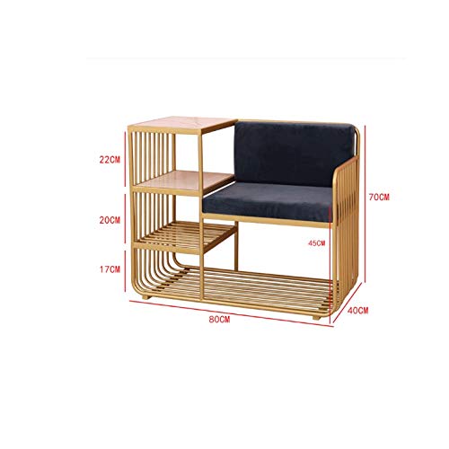ZHYH Creative Shoe Bench with 4 Layer Shoe Rack Backrest Chairs Combination Seatable Shoe Cabinet Storage Stool
