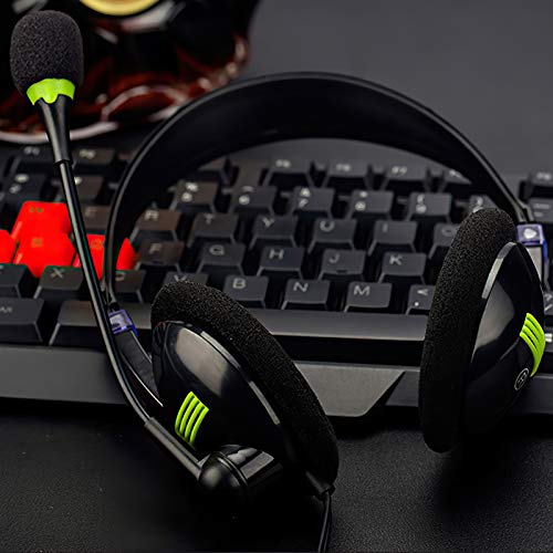 SOONHUA Professional Gaming Headset with Dual 3.5mm Plug with Microphone Switch Volume Control for Desktop PC Laptop Headset
