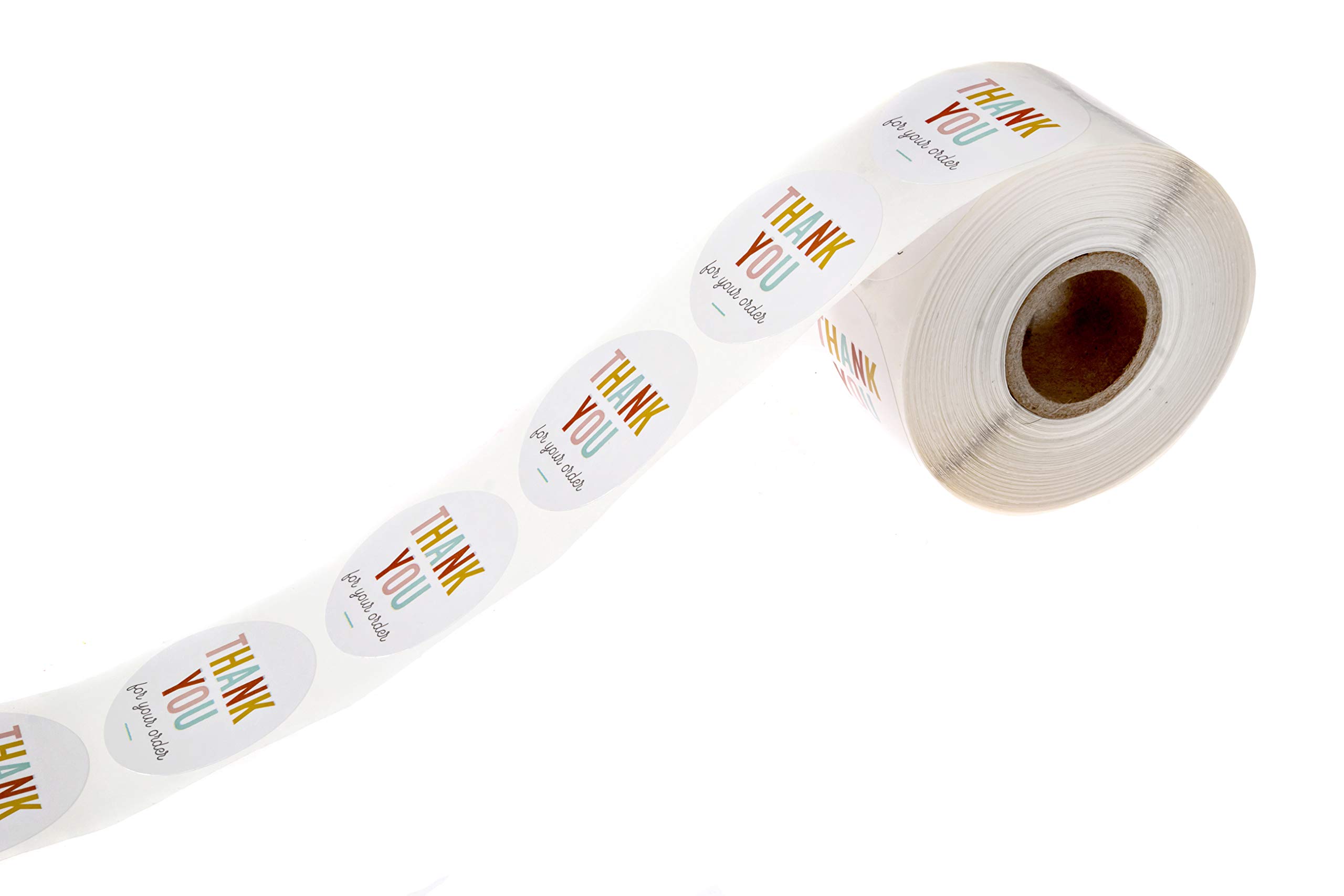 Thank You for Your Order Stickers / 500 Business Appreciation Labels / 1.5" Multi-Color Small Business Thanks Stickers/Made in The USA
