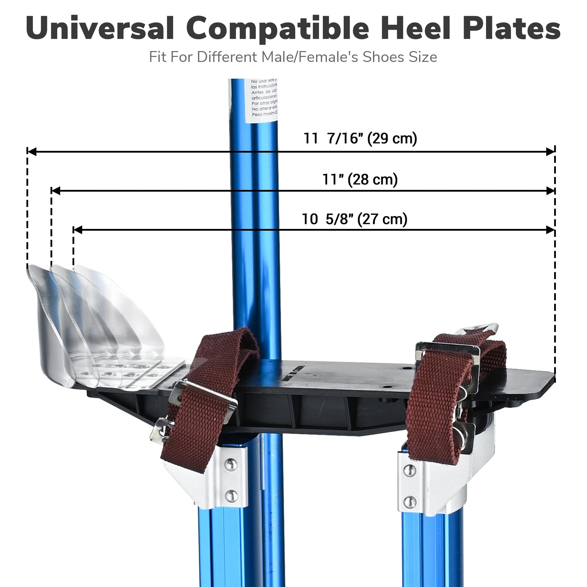 WeChef 24" - 40" Drywall Stilts Height Adjustable Lifts Aluminum Tool Non slip for Cleaning Painting Pruning Branches Blue