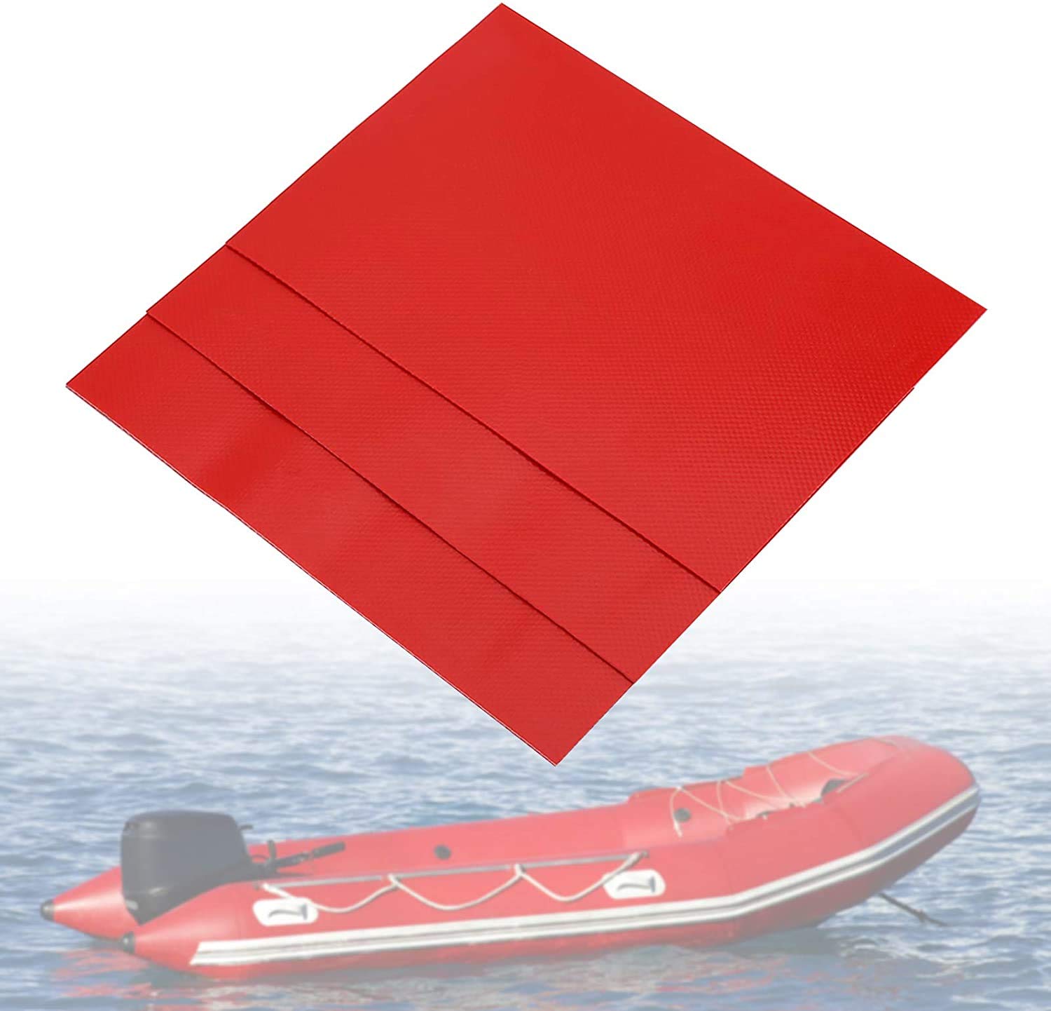 Vbestlife 6Pcs PVC Patch Repair Kit,Repair Patches Kit Set Accessory for Inflatable Raft Boat Canoe Kayak (Red) Red PVC Repair Patches