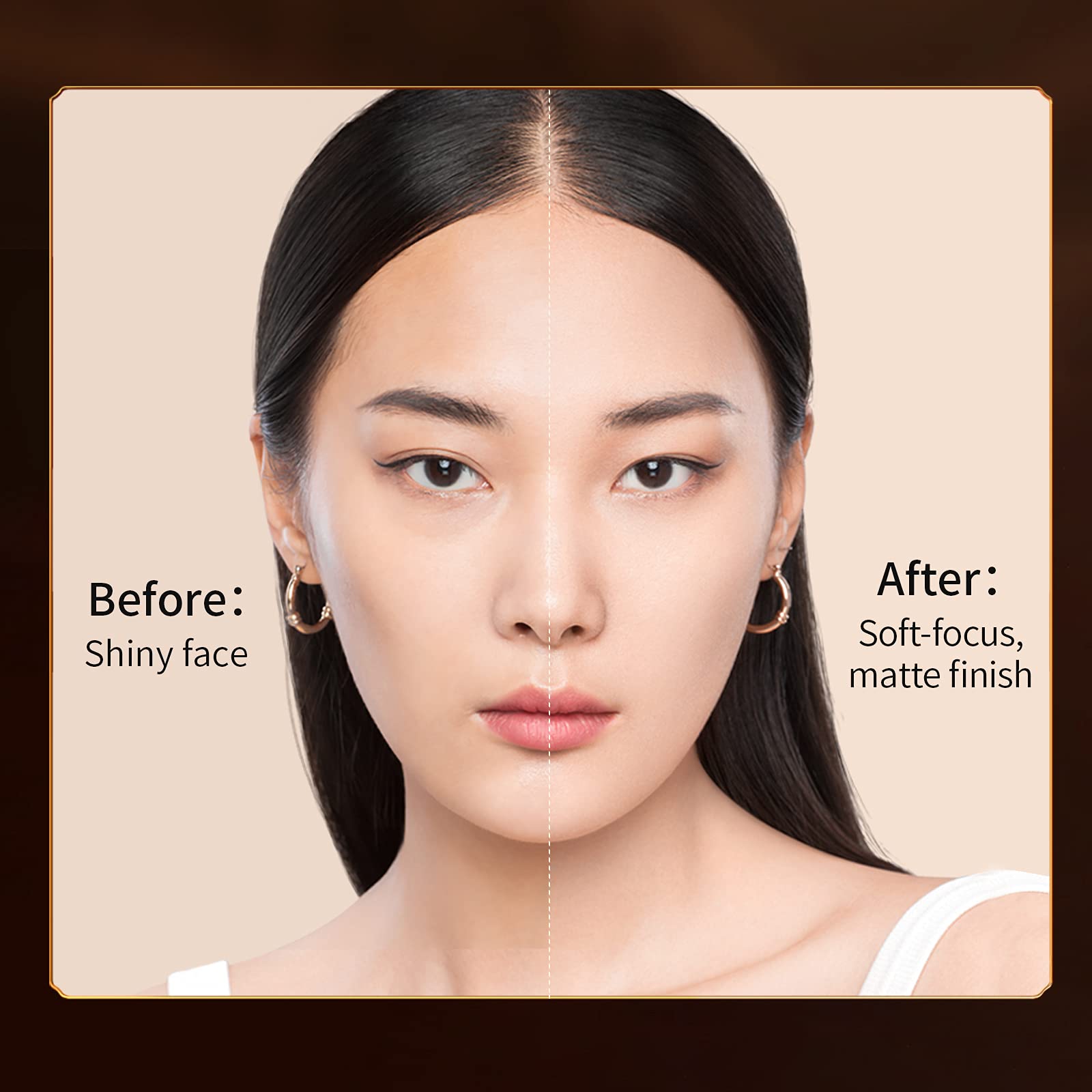 ZEESEA [Palace Identity] Winged Deer Translucent Compact Powder,Mercerized Matte Makeup Powder,Long Lasting Smooth for Shine Silky Look,Stay Matte Fixed Tonic Dual-use Pressed Powder