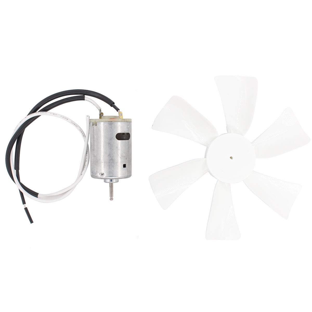 XtremeAmazing 12V D-Shaft RV Vent Motor and White 6 Inch Vent Fan Blade for RV Bathroom Mobile Home Camper