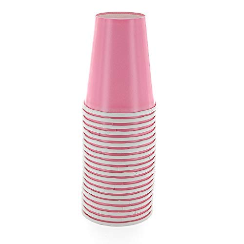 Vibrant New Pink Paper Cups (Pack of 20) - 9 oz. - Perfect for Parties, Gatherings, Picnics & Home Use