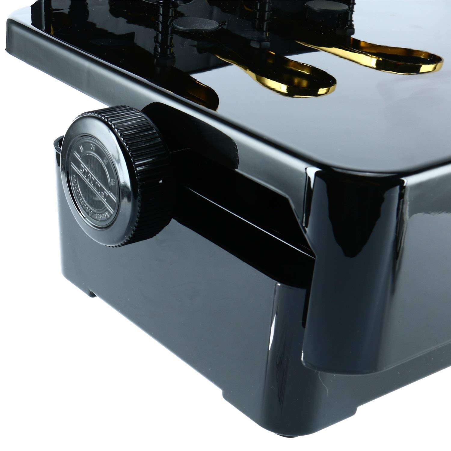 YaeTek Piano Pedal Extenders Bench for Kids, Height Adjustable with 3 Pedal, Black