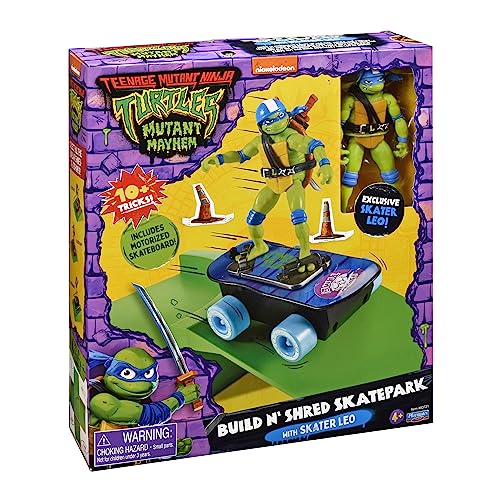 Teenage Mutant Ninja Turtles: Mutant Mayhem Leonardo on a Skateboard with Accessories by Playmates Toys - AMAZON Exclusive