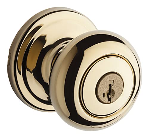 Weiser Troy Polished Brass Entry Lockset ANSI Grade 2 1-3/4 in. - Case of: 1; Each Pack Qty: 1;