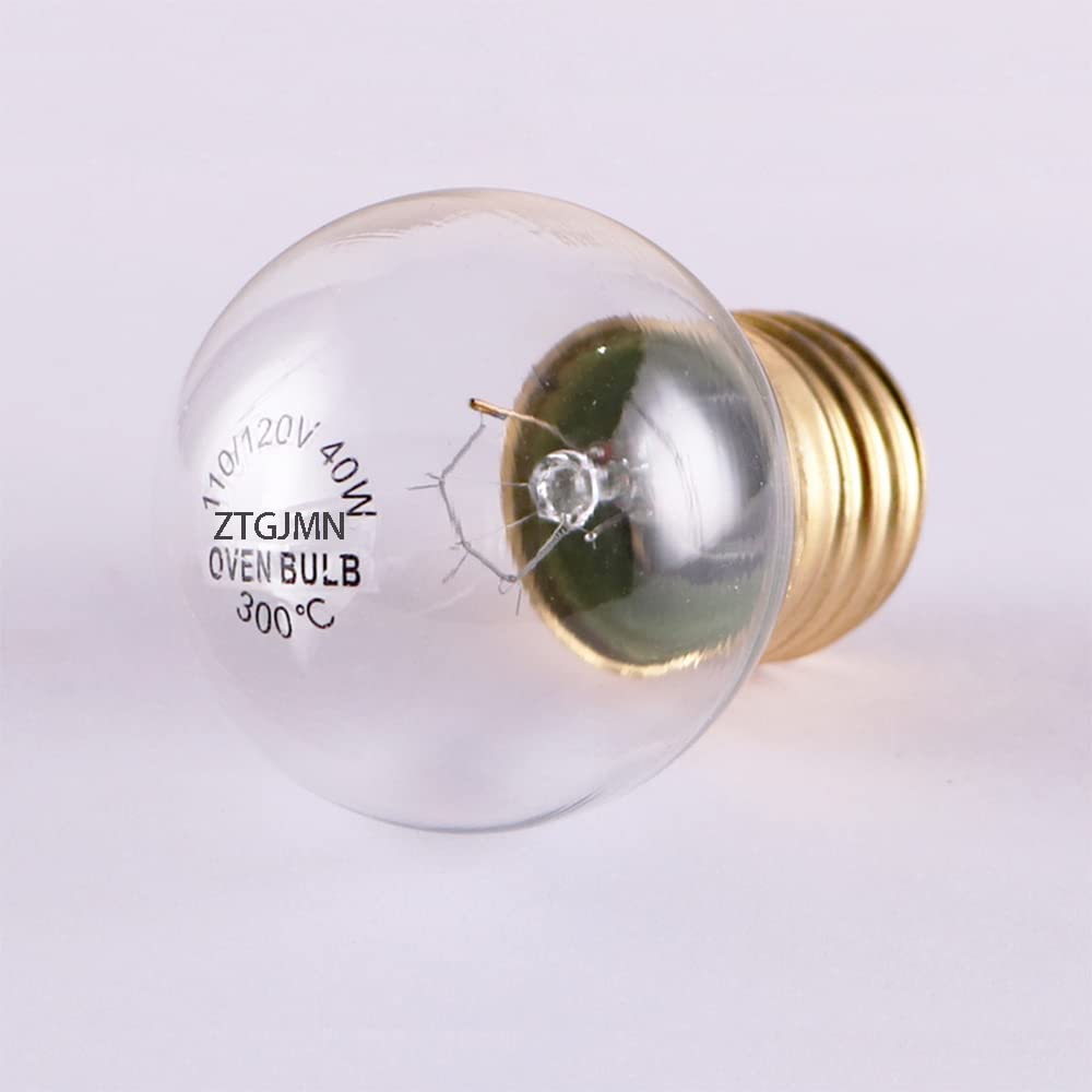 ZTGJMN Oven Light Bulbs– High Temp Resistant– 40 Watt Appliance Replacement Bulbs for Oven, Stove, Refrigerator, Microwave,G45/E26/120V/400 Lumens Incandescent Bulb (4)