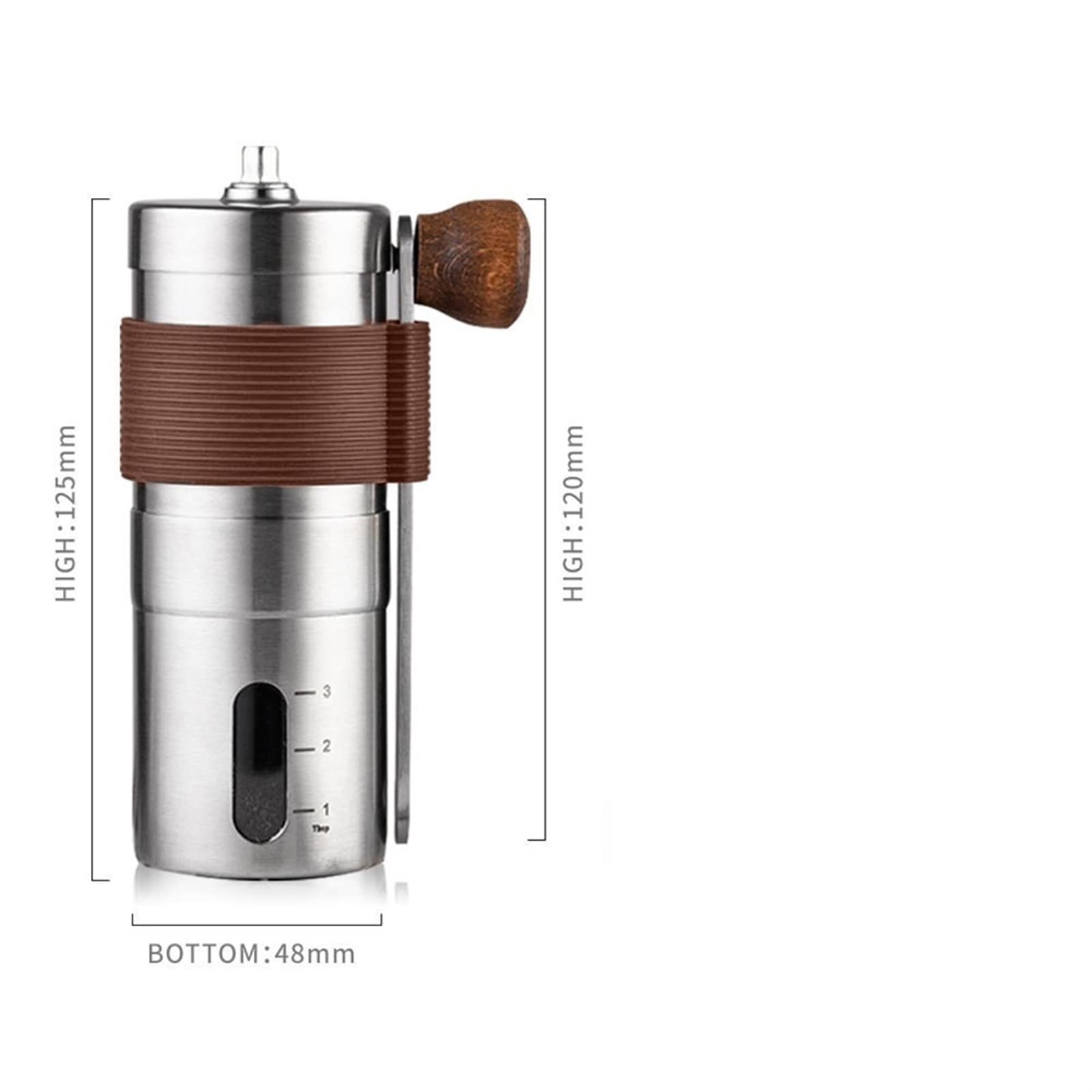 VEMMIO Coffee Machine Mini Manual Coffee Grinder Stainless Steel Portable Hand Core Grains Mill Coffee Beans Grinding Machine Home Kitchen Tools