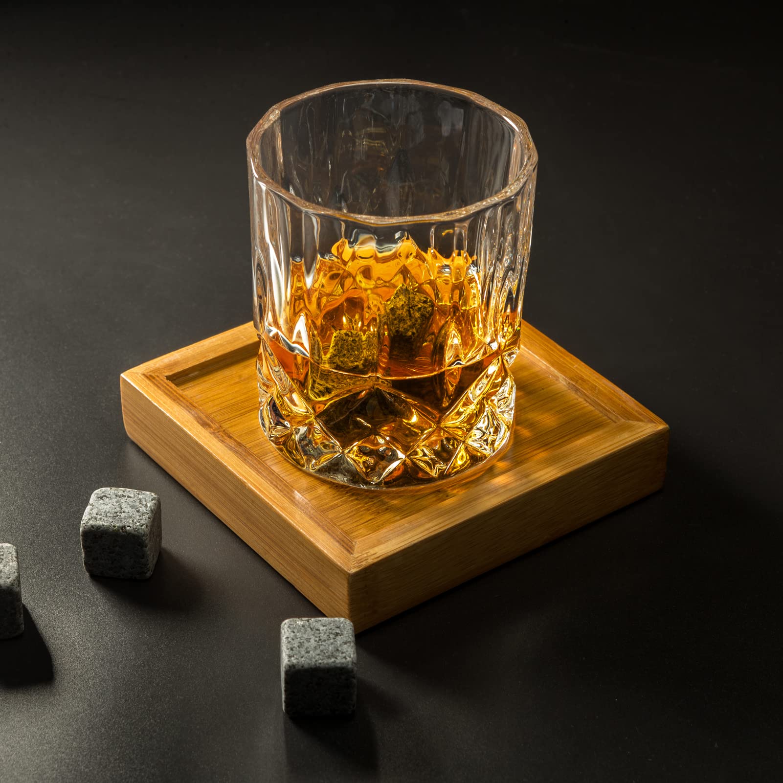 Whiskey Glasses with Bullets Stones Gift set for Men, Unique Bourbon Gifts for Anniversary Christmas