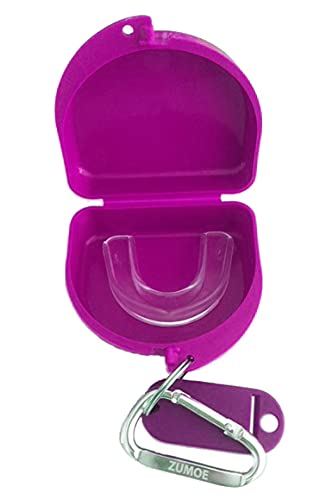 Zumoe Lacrosse Mouthguard Case Retainer Case - Lacrosse Sticks (Purple)