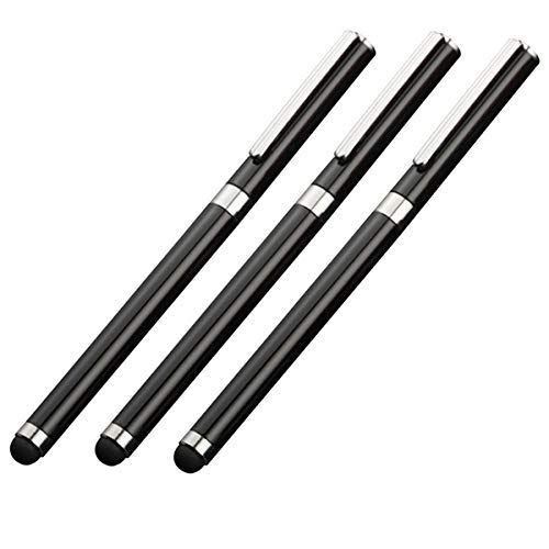 Tek Styz PRO Stylus + Pen Works for Plantronics BackBeat 903+ with Custom High Sensitivity Touch and Black Ink! [3 Pack-Black]