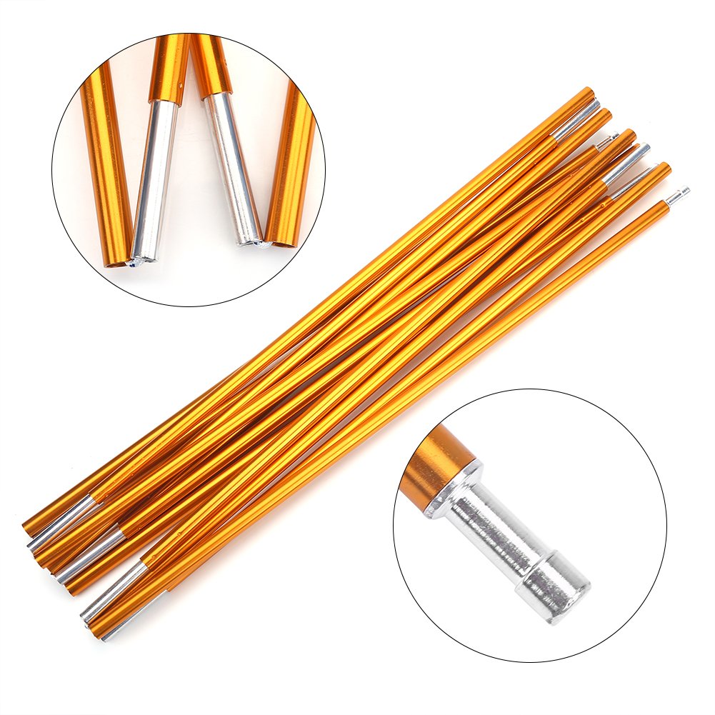 Tent Poles Replacement, Lightweight Tent Pole Repair Kit -24 Sections Aluminum Alloy Anti-UV Windproof Waterproof Tent Poles Awning Poles for Outdoor Camping