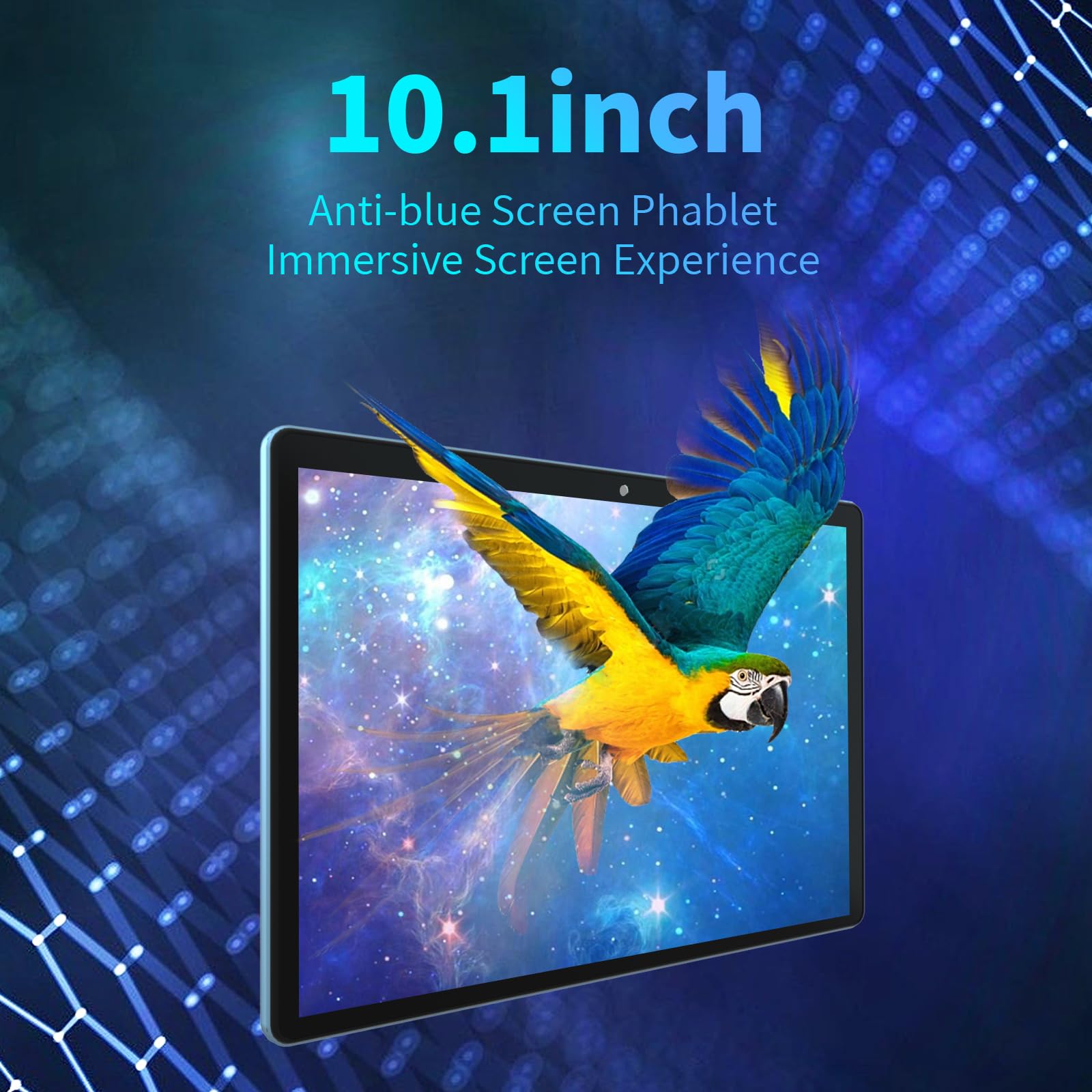WXUNJA Android 13 Tablets, 10.1 Inch Tablet 64GB ROM 4GB (2GB+2GB) RAM Quad-Core Processor 6000mAh Battery, 1280x800 IPS HD Touchscreen 5MP+8MP Camera, Bluetooth,WiFi GPS FM (Blue)