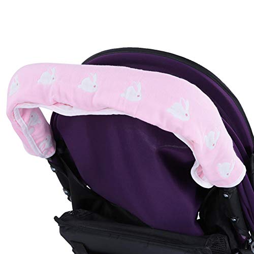 Tnfeeon Baby Stroller Handlebar Cover Universal Handle Dust Proof Sleeve Protective Cover Dismountable Pushchair Accessories for Strollers Baby Carriage Children Push Car Armrest(Pink 20 * 70)