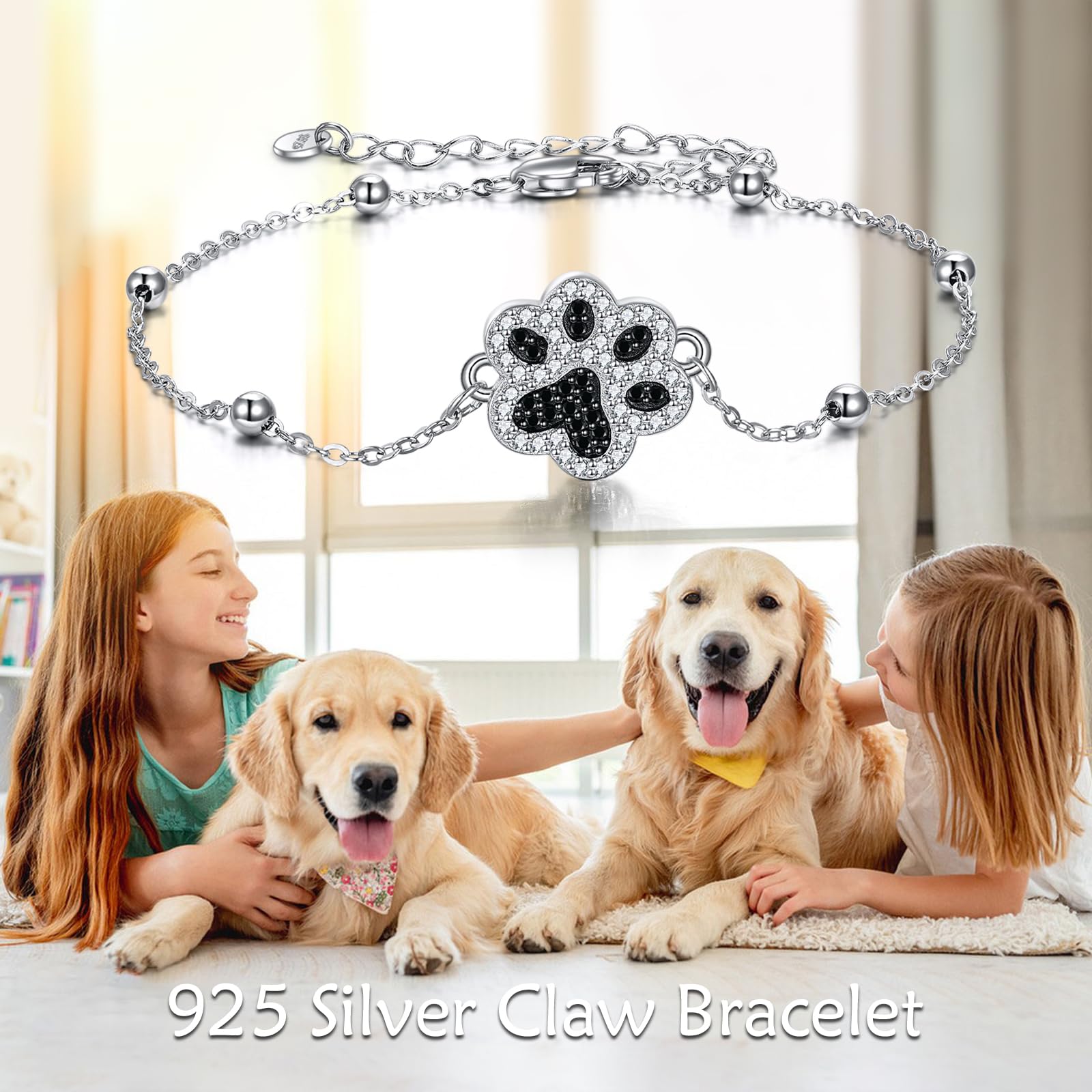 YFN Sterling Silver Otter Bracelets Otter Animal Jewelry for Women (7+2 inches)